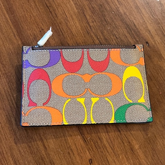 Coach | Accessories | Coach New York C9862 Pride Rainbow Card Case Card ...
